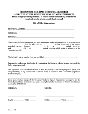 One-Time Showing Agreement Explained for Sellers